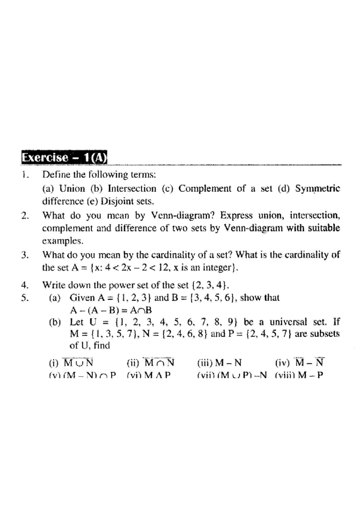Set - Bachelors of computer application - Studocu