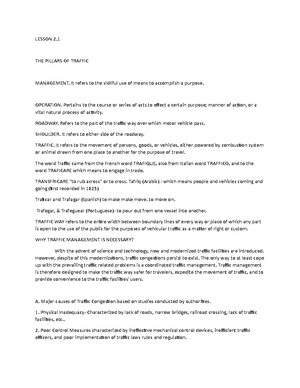 Traffic management and accident investigation with driving module 5 ...