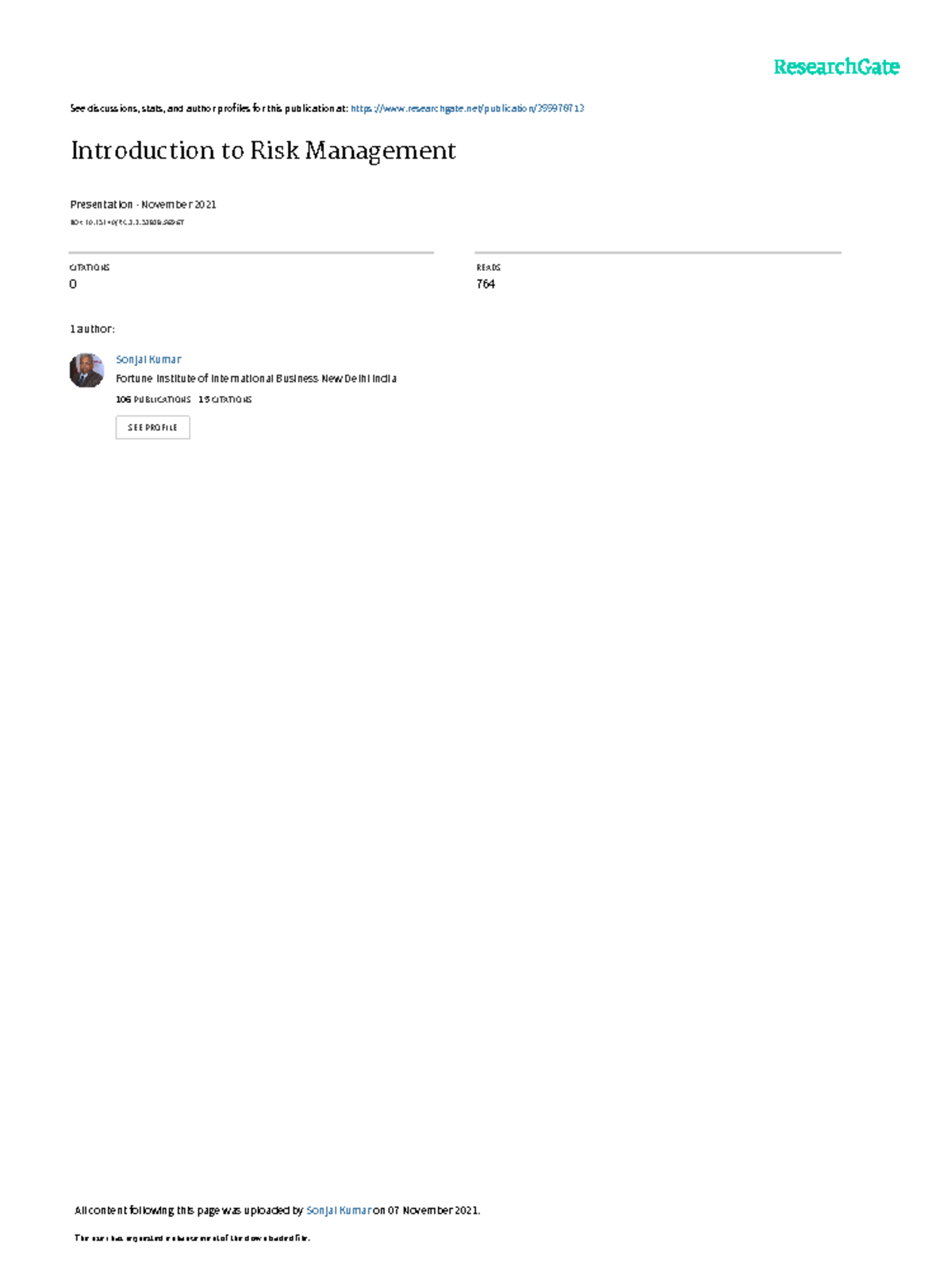 Introductionto Risk Management Chapter 1 Revised 19June2020 - See ...