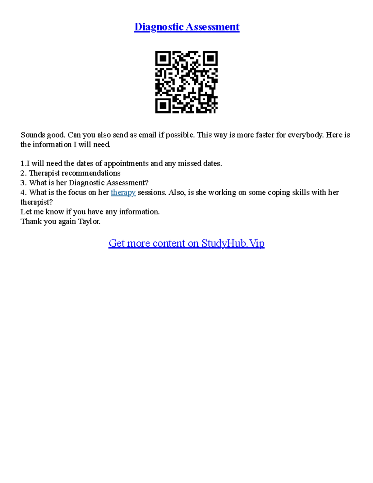 What Is A Diagnostic Essay - Diagnostic Assessment Sounds good. Can you ...