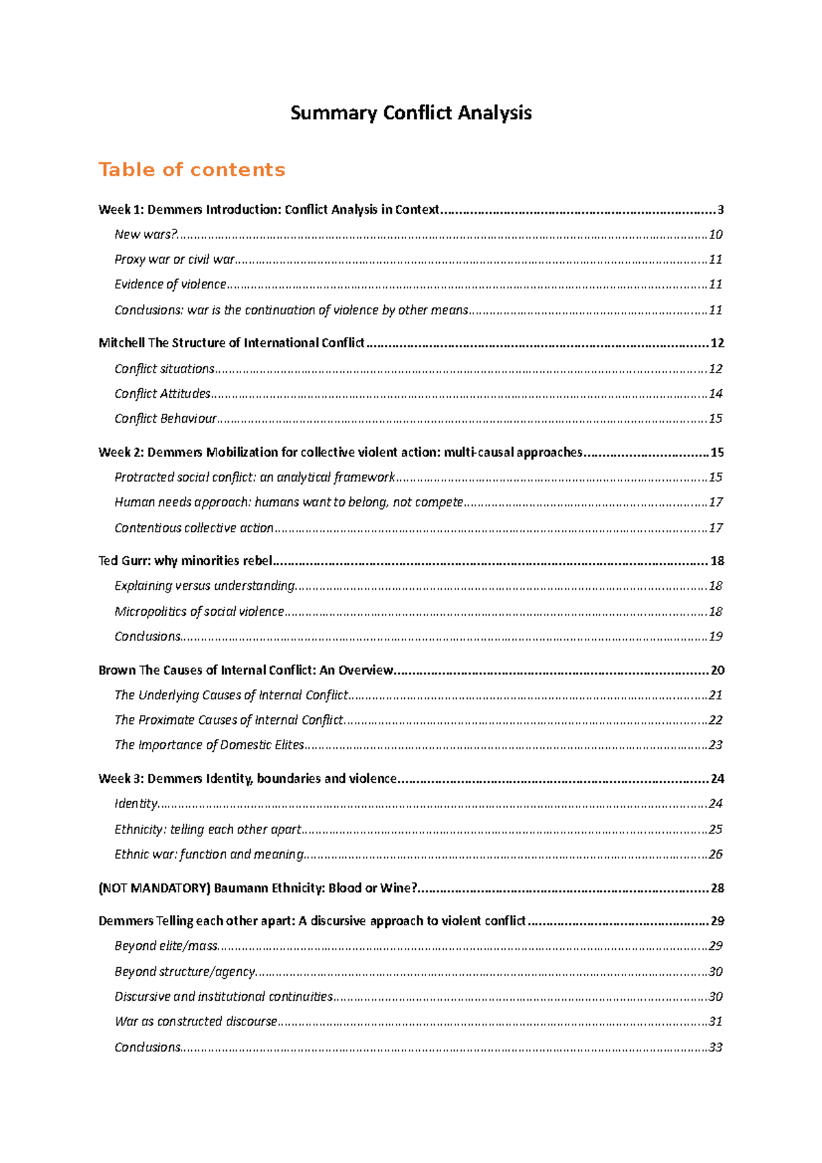 CA summary - These are course notes + summery of the literature ...