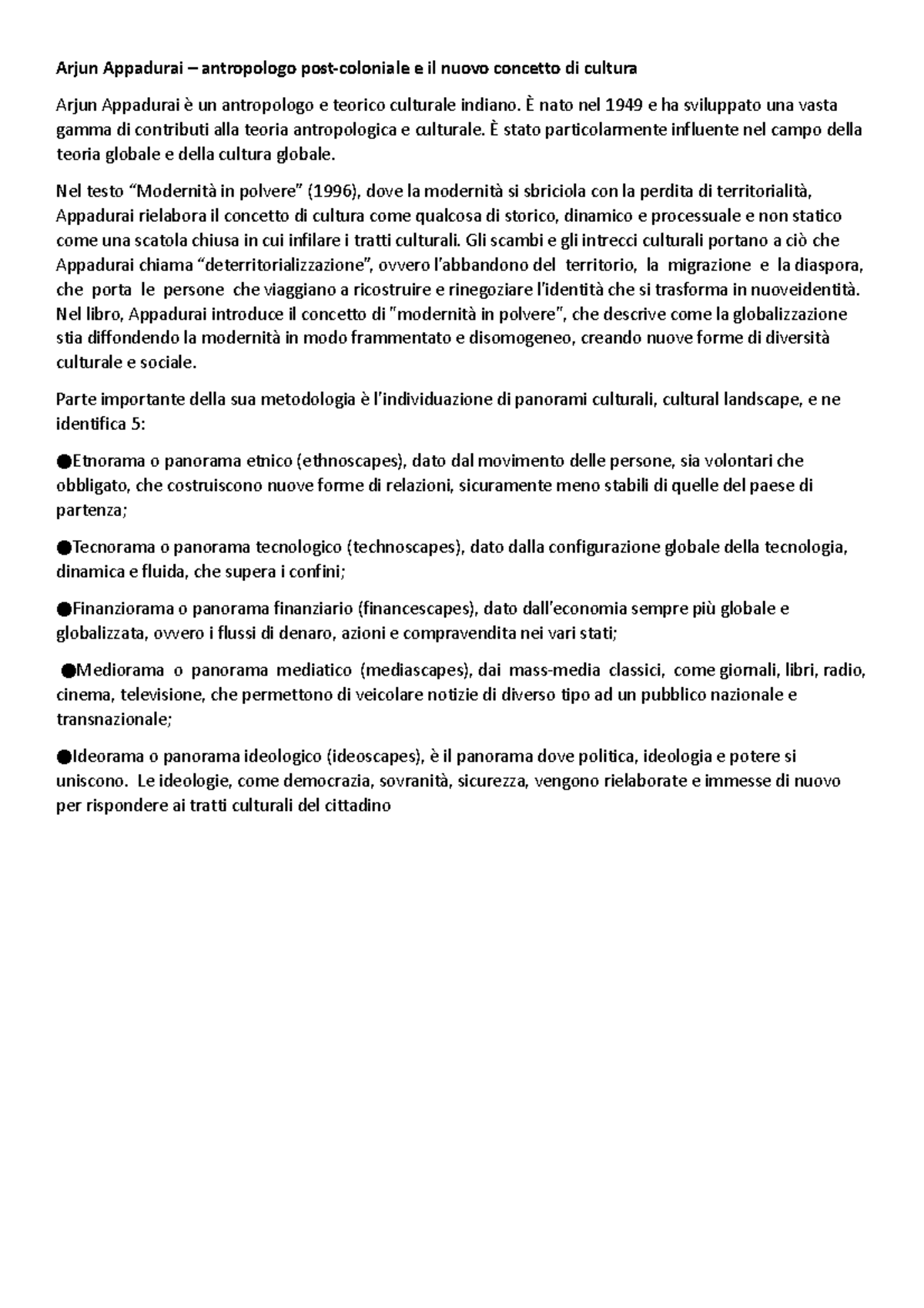 Arjun Appadurai - risposte domande aperte - Arjun Appadurai ...
