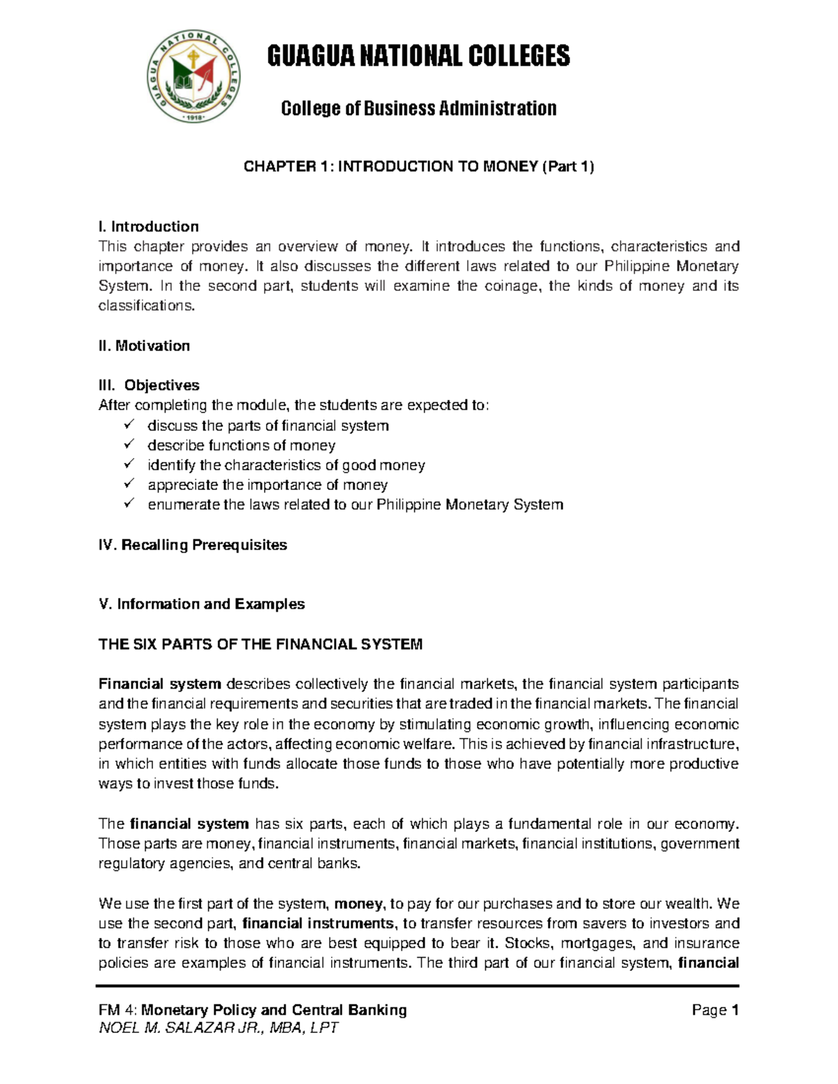 Chapter 1 (Part1) introduction - College of Business Administration FM ...