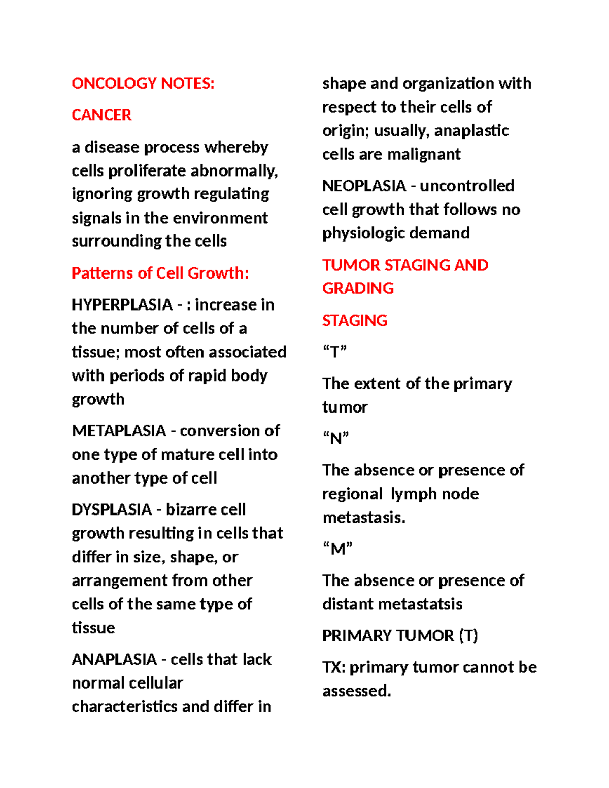 Inbound 6504695816407563701 - ONCOLOGY NOTES: CANCER a disease process ...