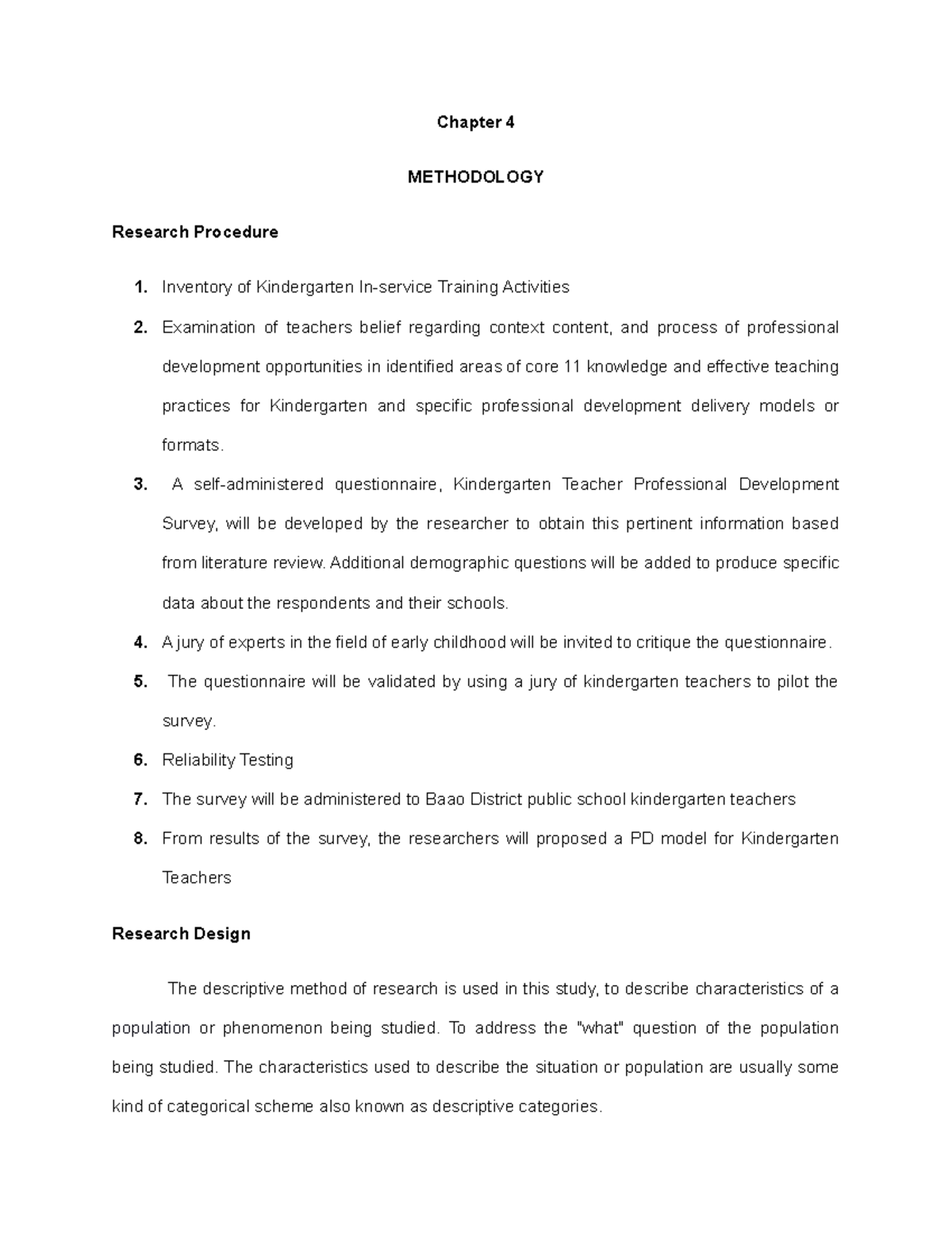 Chapter 4 - sample lectures and outputs - Chapter 4 METHODOLOGY ...