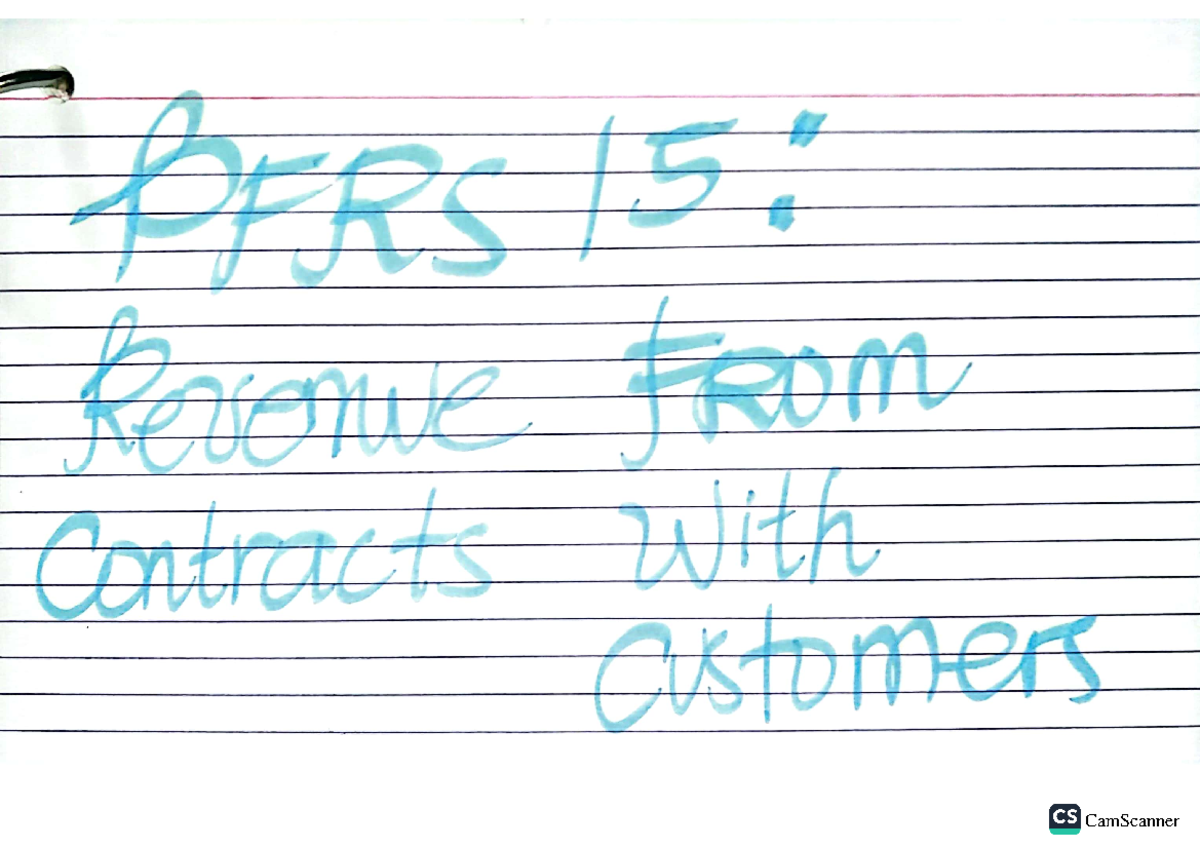 Final Assignment 5 Llanera Erika P. - PFRS 15: Revenue FROM Contracts ...