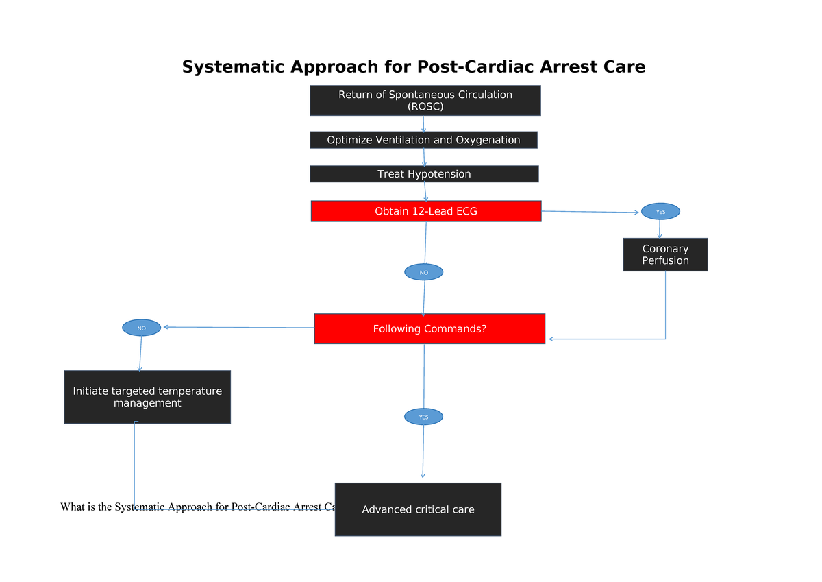 Systematic Approach for Post- Cardiac Arrest - The objective is to ...