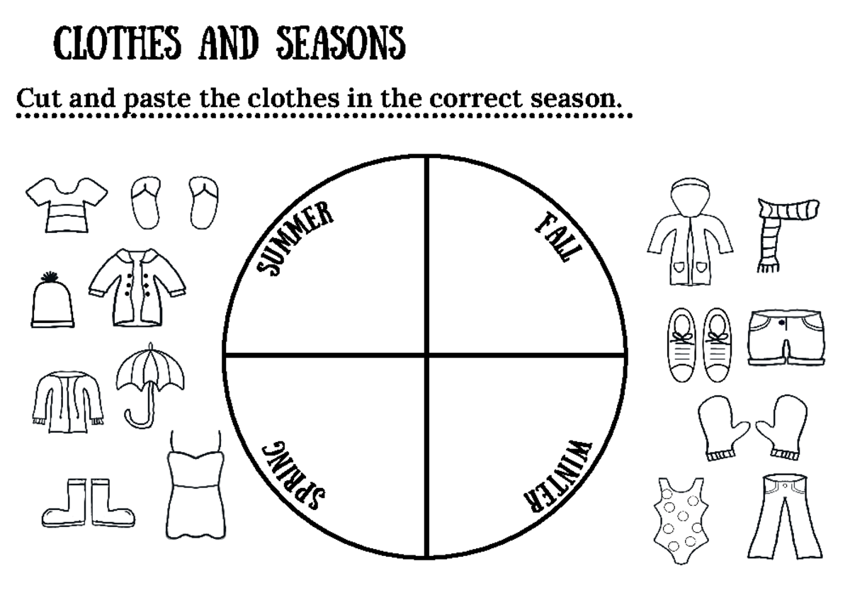 Clothes Seasons-1 - Prendas en ingles - inglés - Clothes and seasons ...