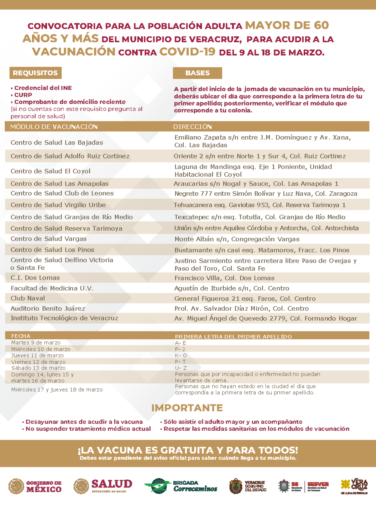 Camapaña-de-vacunación - IMPORTANTE M”DULO DE VACUNACI”N DIRECCI”N Credencial del INE CURP - Studocu