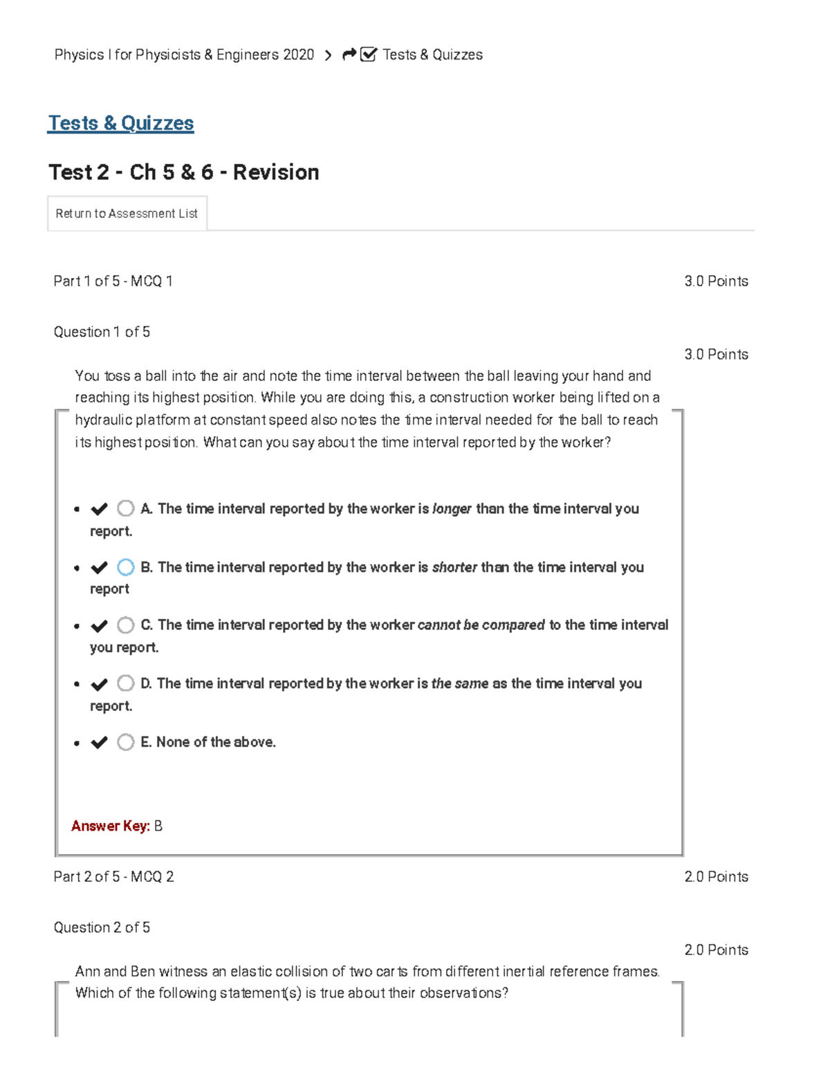 Test 2 Physics - Notes - 3 Points 2 Points Test 2 - Ch 5 & 6 - Revision ...