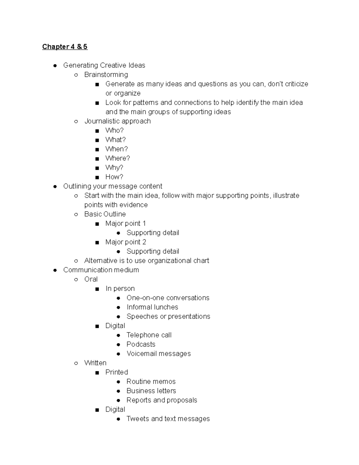 Generating Ideas - Chapter 4 & 5 Generating Creative Ideas ...