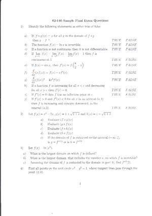 MATH-1720-01 Course Outline Fall2021 - Differential Calculus MTH1720 ...