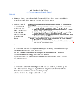 9.9 Cell Potential Under Nonstandard Conditions - AP Chemistry Daily ...