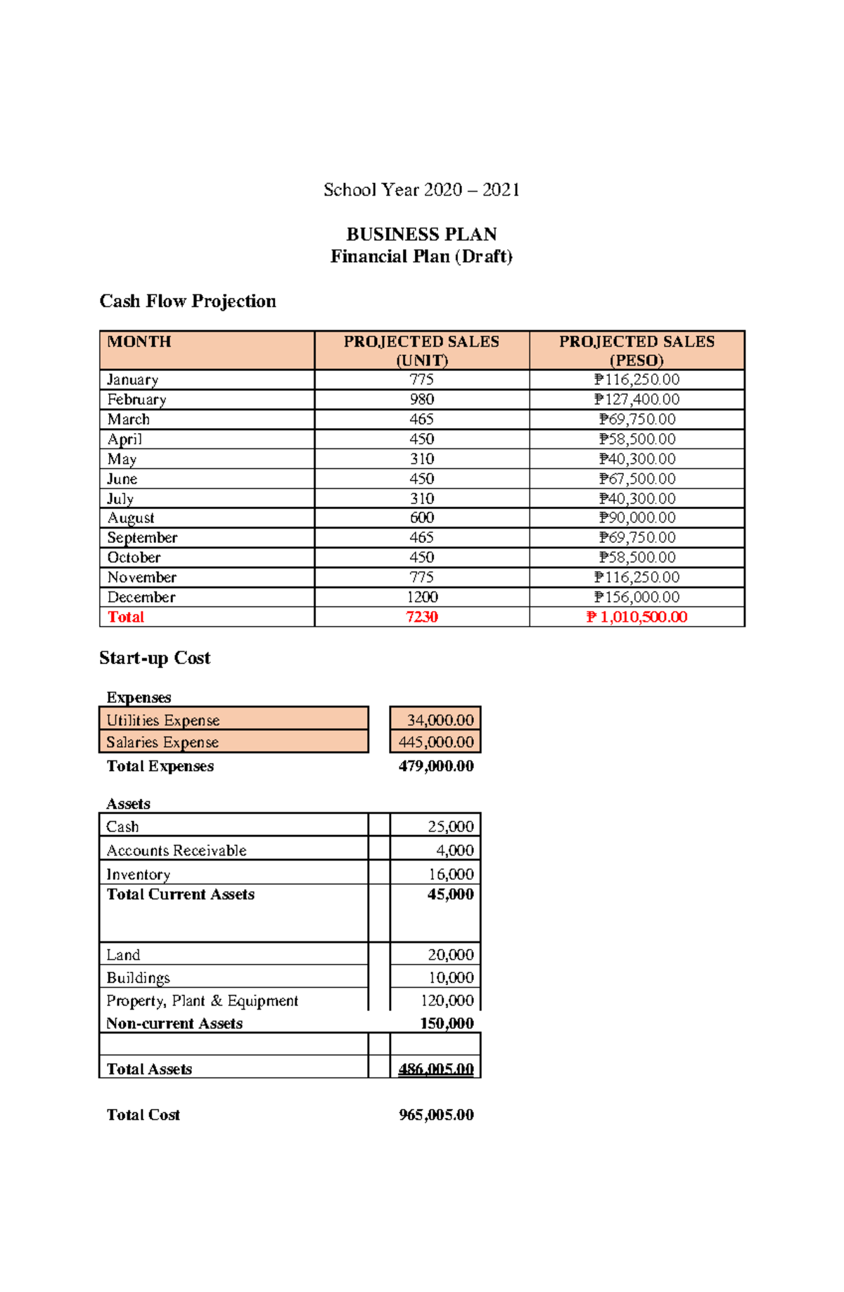 FIN Draft Financial Plan - Alabang-Zapote Road, Pamplona 3, Las Piñas ...