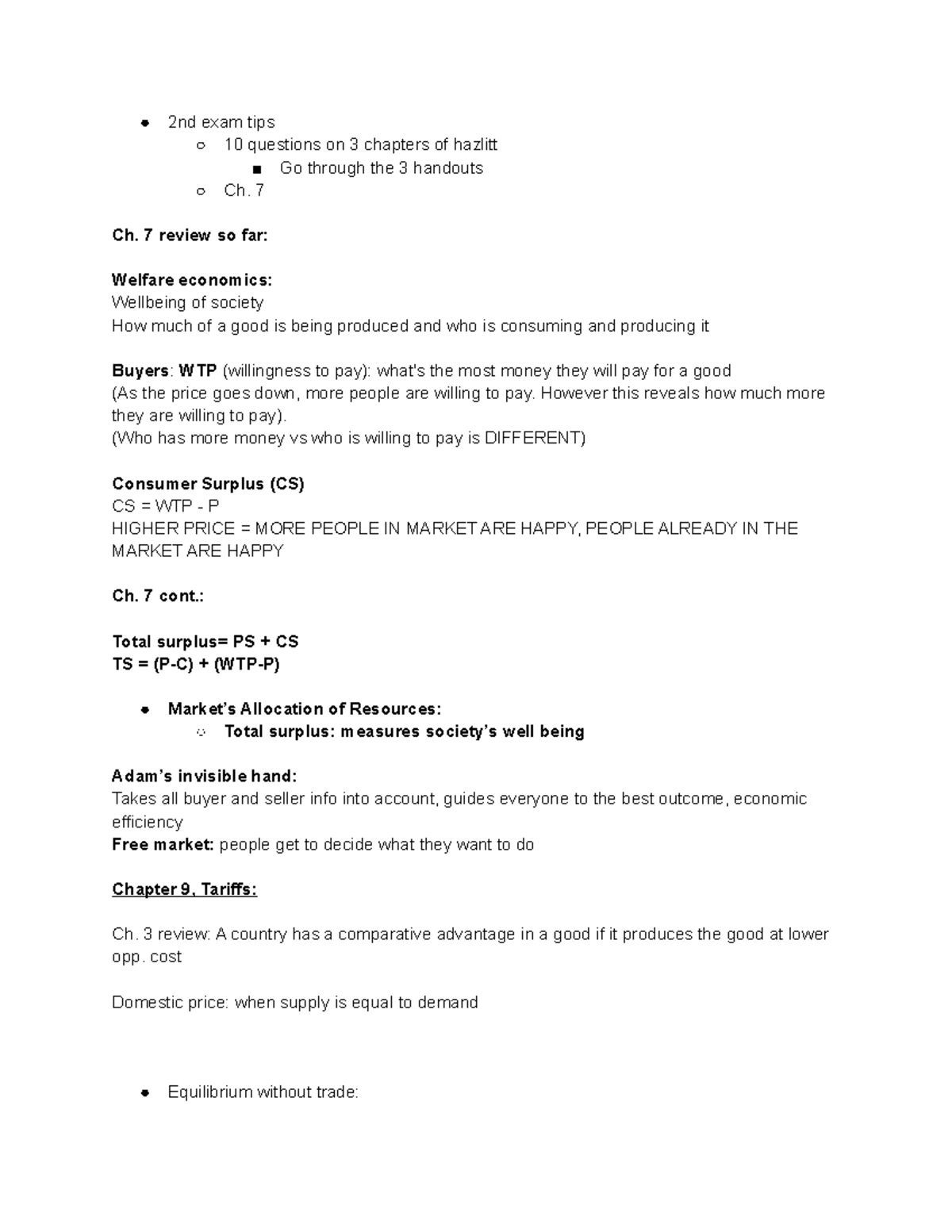 (econ 1b) lect 12, ch. 7 cont., ch. 9, oct 9 - 2nd exam tips 10 ...