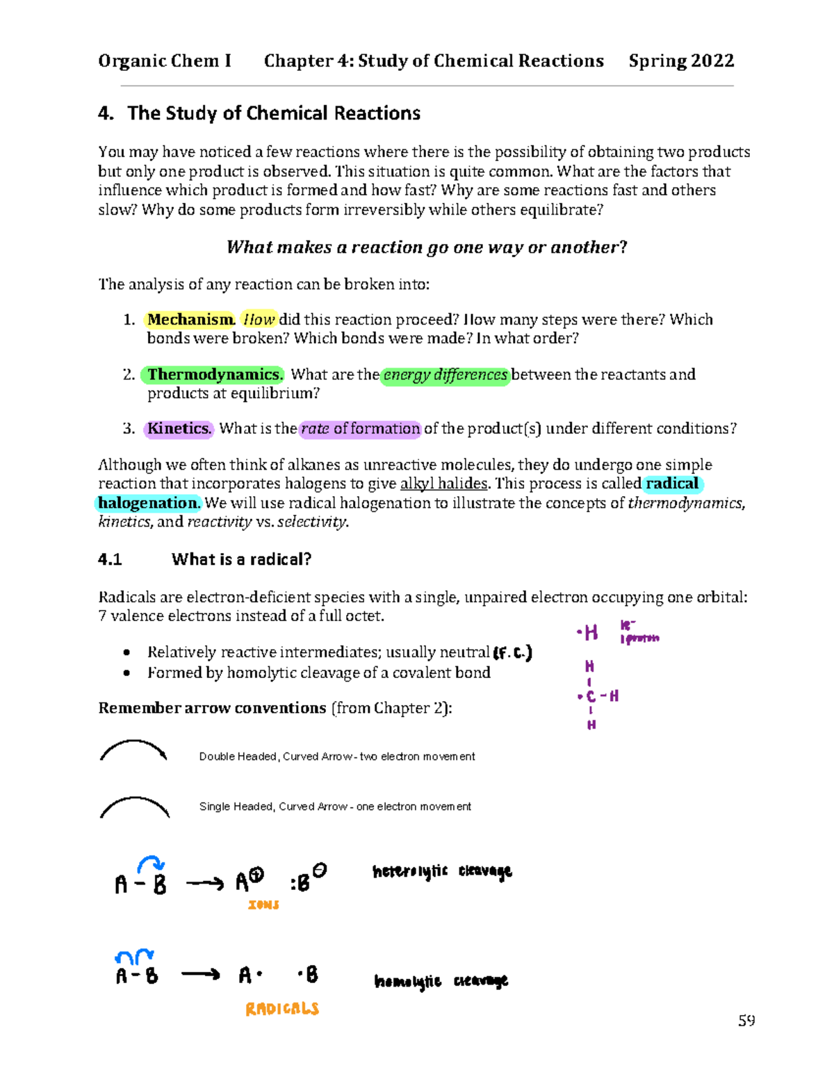Chapter 4 The Study of Chemical Reactions - 4. The Study of Chemical ...