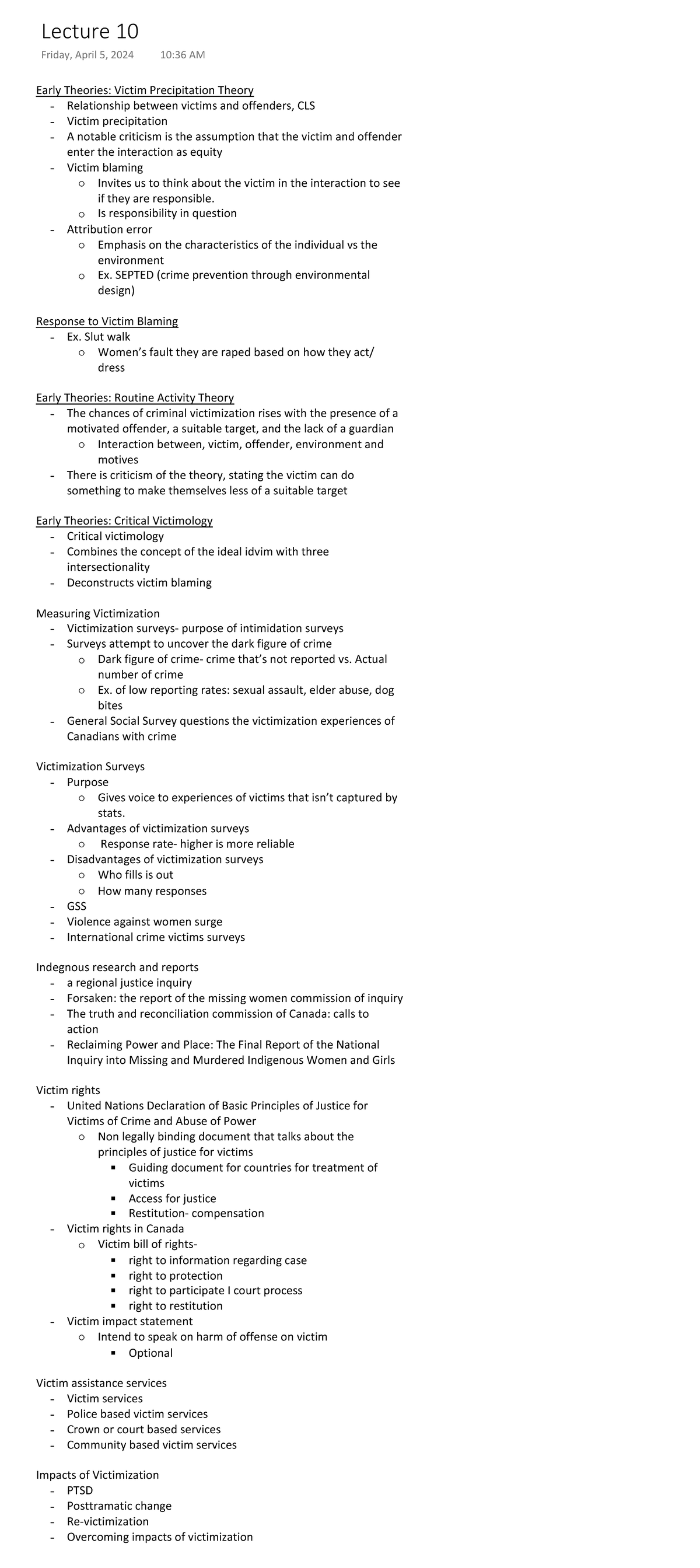 Lecture 10 - Early Theories: Victim Precipitation Theory Relationship ...