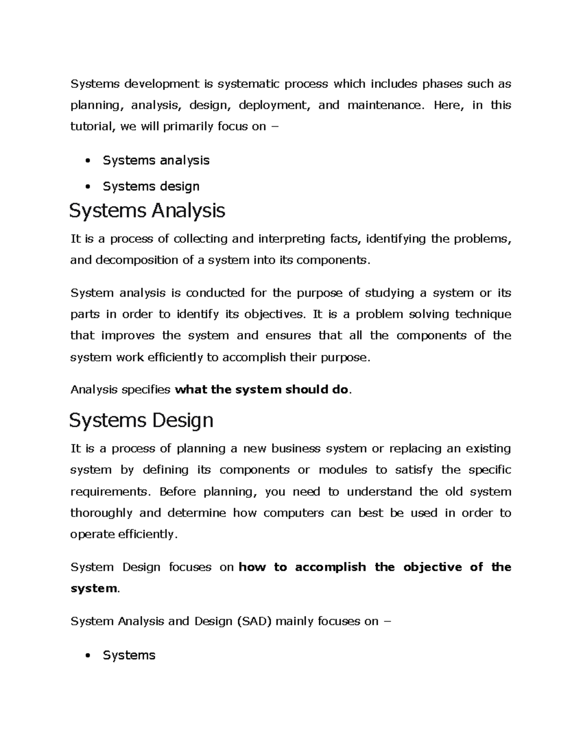 System design concept - Simple, Easy, Proper content according to the ...