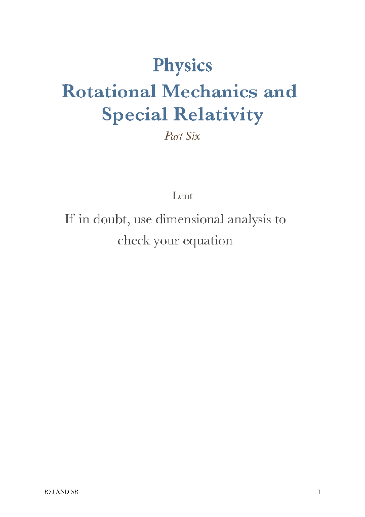 Natural Sciences - Physics - Rotation - Part 6 - Physics Rotational ...