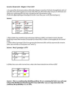Genetics Homework - Chapter 2 Part 2 KEY - Genetics Homework – Chapter 2 Part 2 KEY Black skin ...