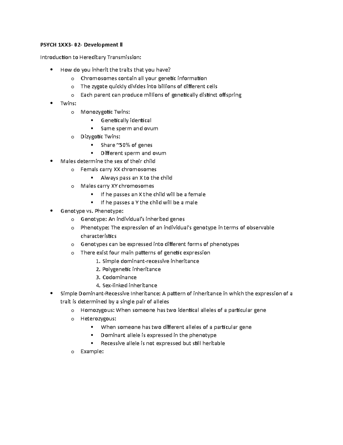 PSYCH 1XX3-02-Development ll - PSYCH 1XX3- 02- Development ll ...