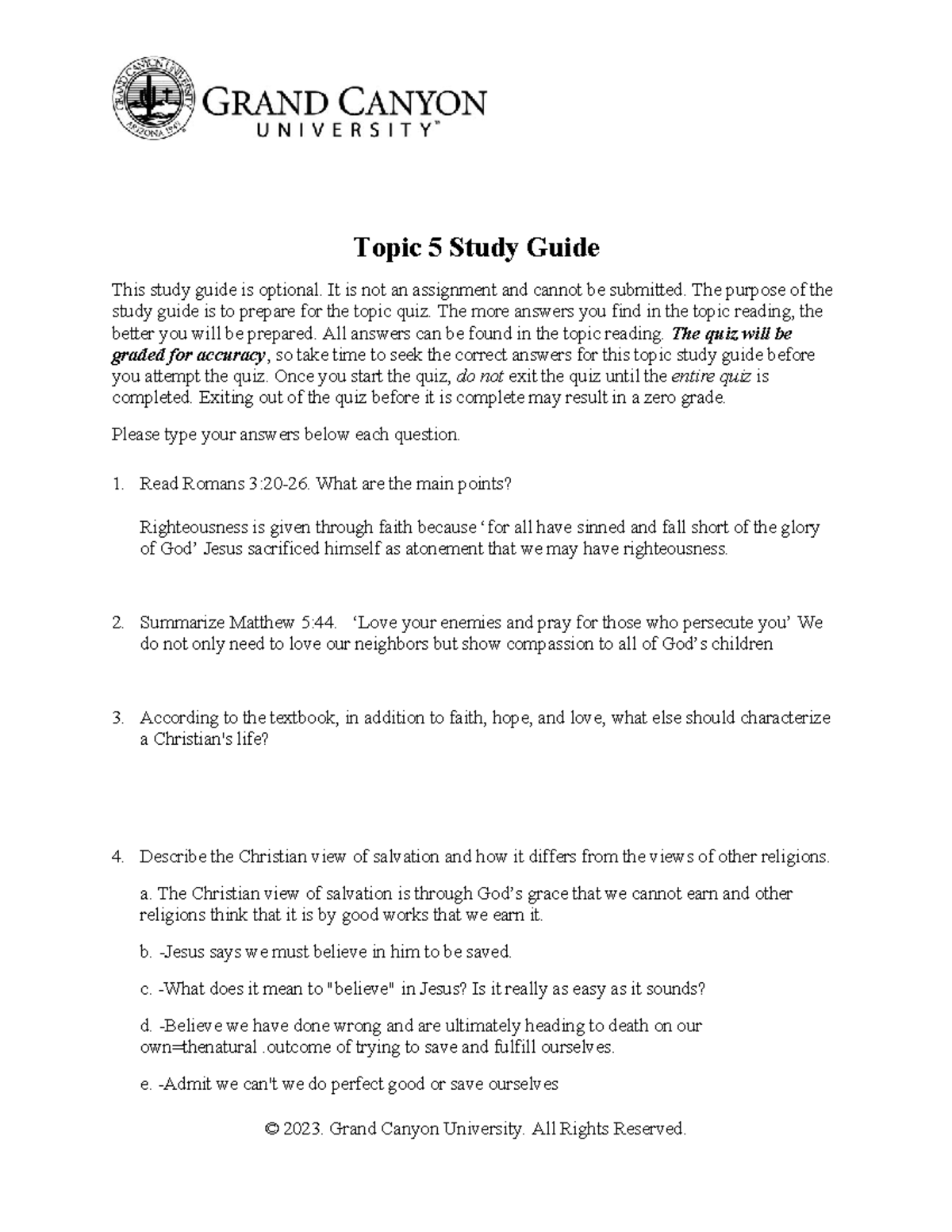 CWV 101 301 RS T5Study Guide - Topic 5 Study Guide This study guide is ...
