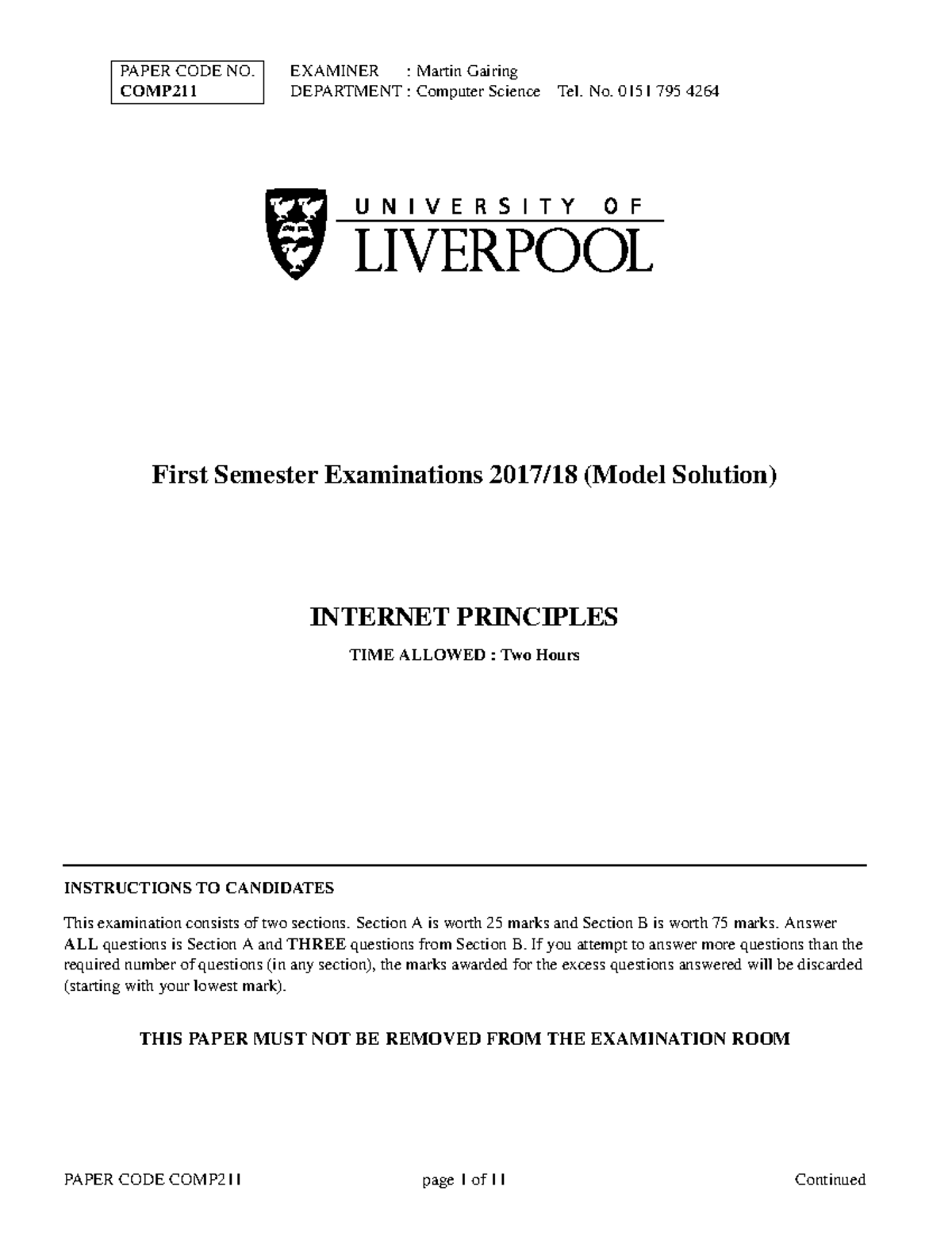 Jan-2018 wo MC sol - network - PAPER CODE NO. EXAMINER : Martin Gairing ...