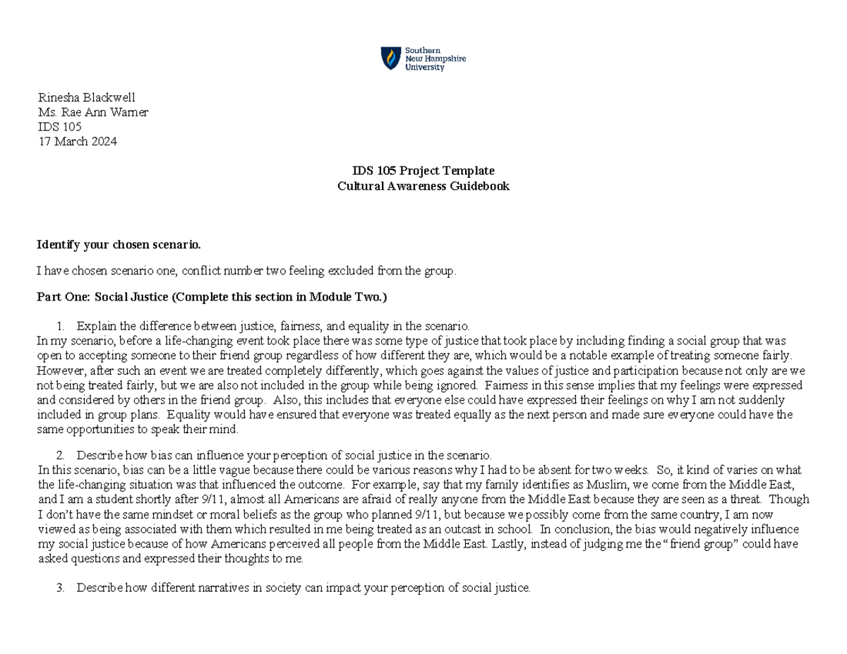 Module 2-2 Project Part One - Social Justice - Rinesha Blackwell Ms ...