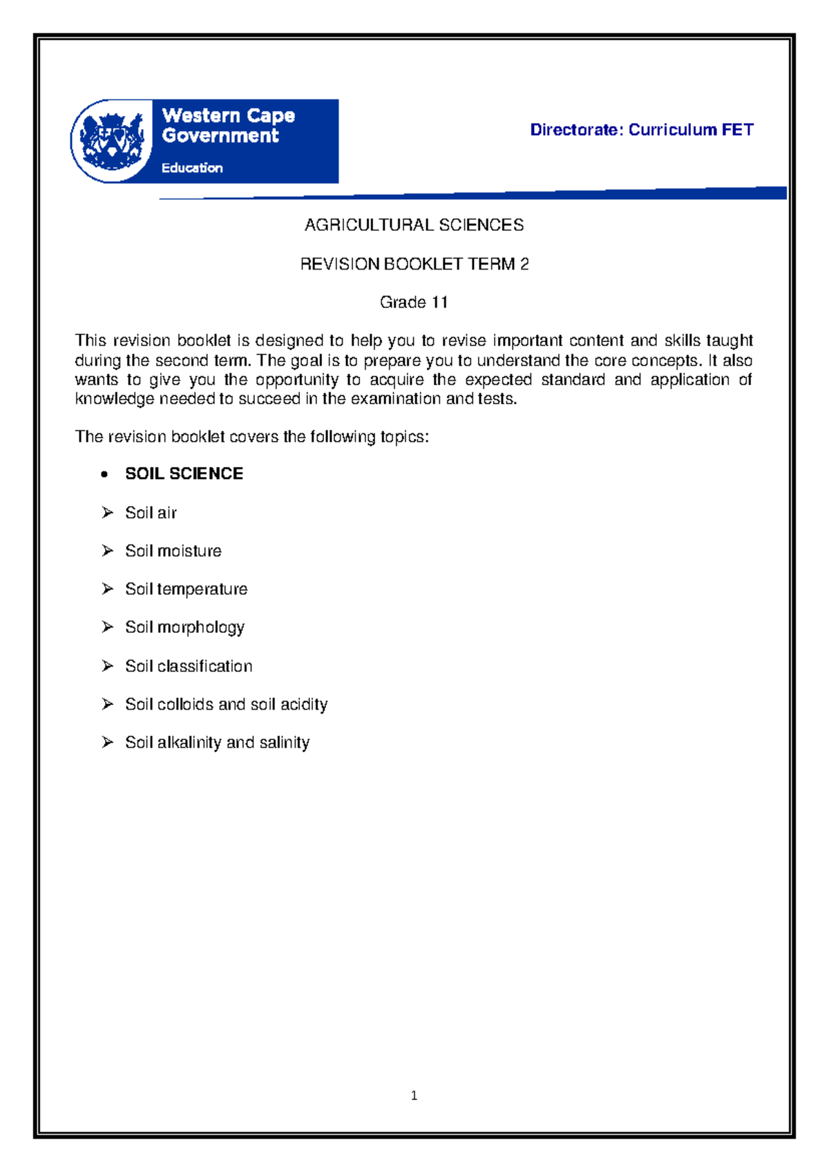 Gr 11 Agricultural Sciences Term 2 Learner Revision Sourse ...
