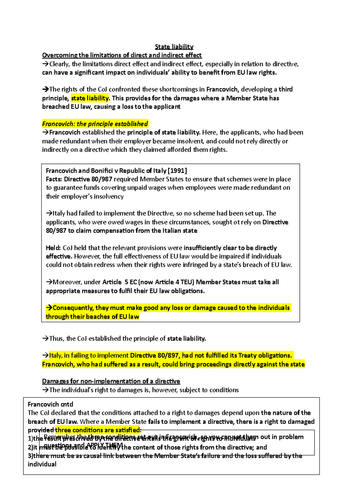 State liability Notes - State liability Overcoming the limitations of ...