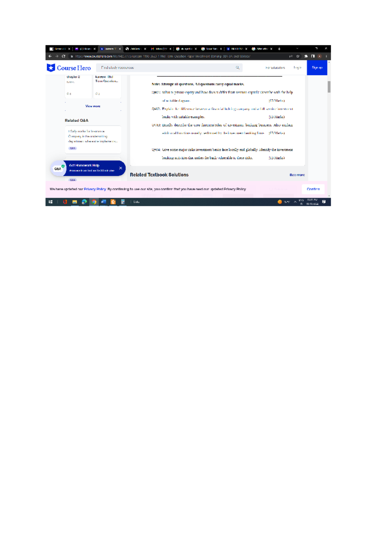 Doc1 - Investment banking facilitate IPO and capital raising for company - Management - Studocu
