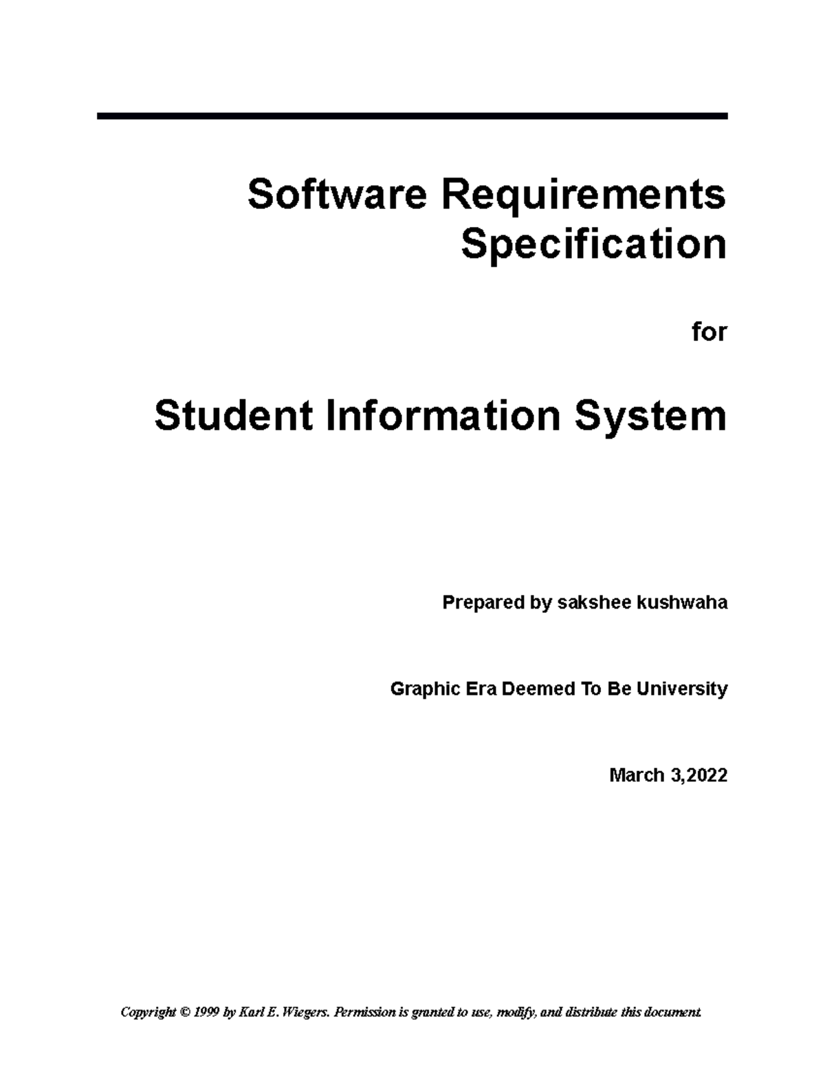 Srs ieee Student management system - computer science - Studocu