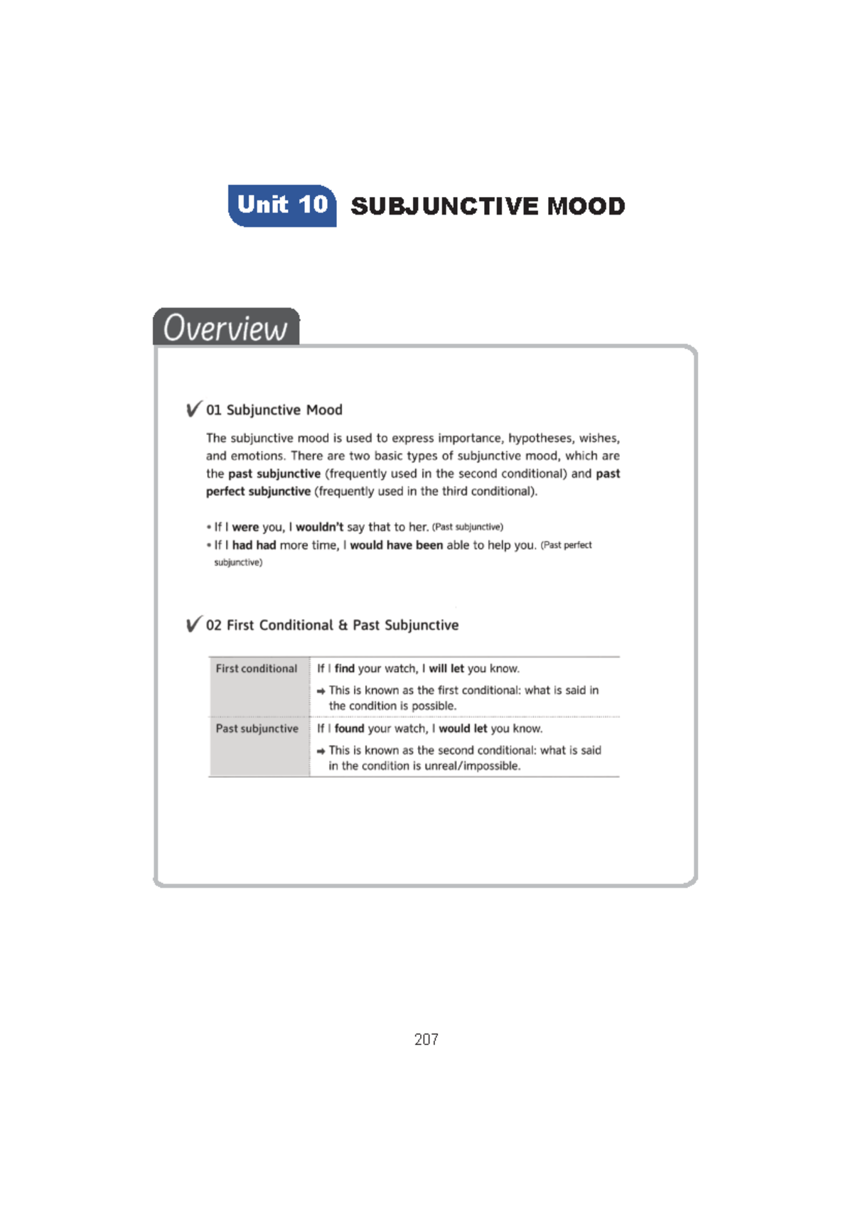 TABS Unit 10+Appendix - dasdffsa - Unit 10 SUBJUNCTIVE MOOD The verb to ...