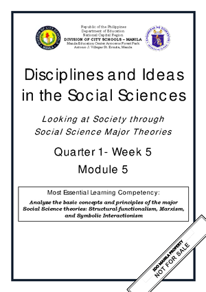 DISS Q1 Mod4 Emergence-of-Social-Science-Diciplines - Disc ipline a nd ...