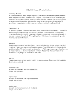 BIOL 1010 Chapter 8 - BIOL 1010 Chapter 8 Practice Problems bases a substance that combines with ...