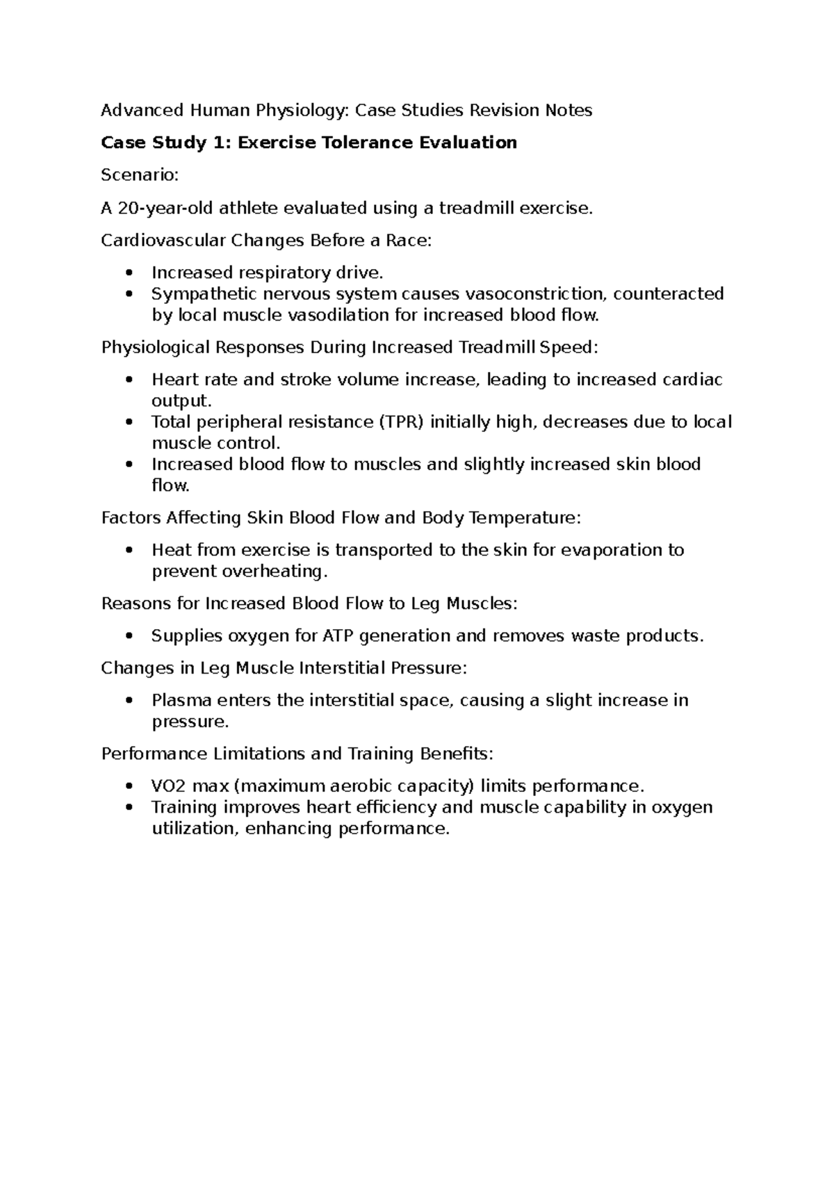Case study 1 - biol3210 - Advanced Human Physiology: Case Studies ...