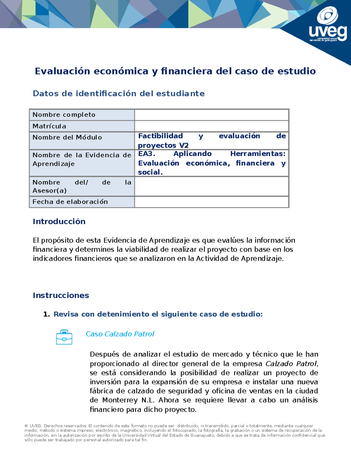 EA3 Aplicando Herramientas - Evaluación económica y financiera del caso ...