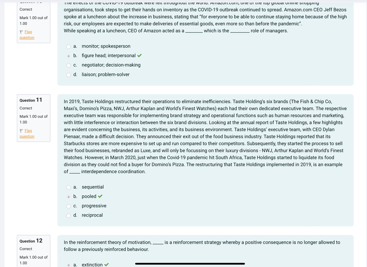 Assessment 7 Attempt review (page 4 of 7) - the one the Correct ...