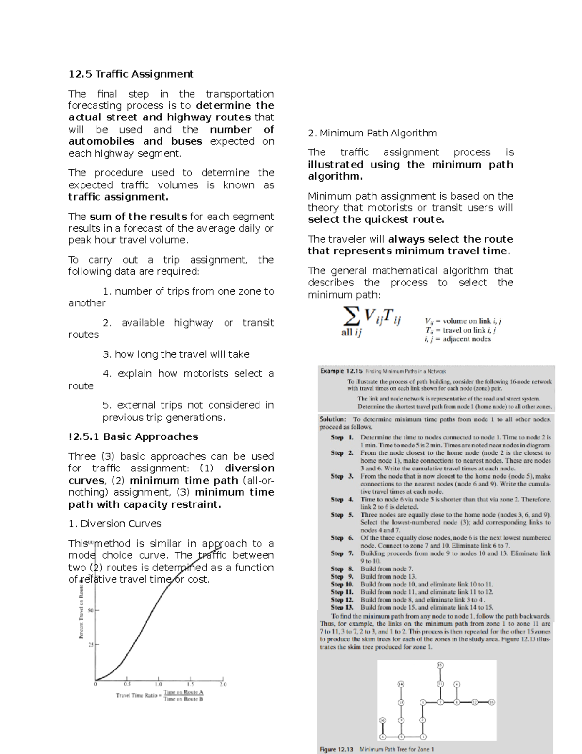12 - Traffic Assignment - 12 Traffic Assignment The final step in the ...