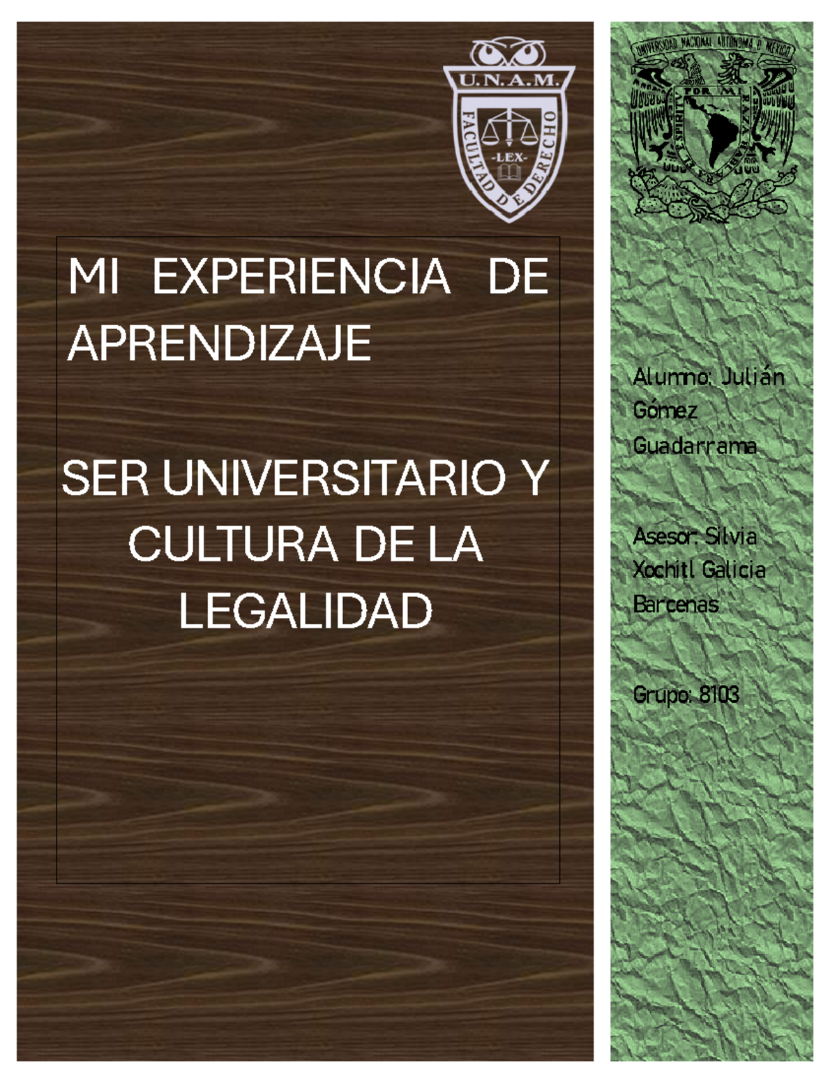 Gomez J u1 a1 SUCL - Tarea - SER UNIVERSITARIO Y CULTURA DE LA ...