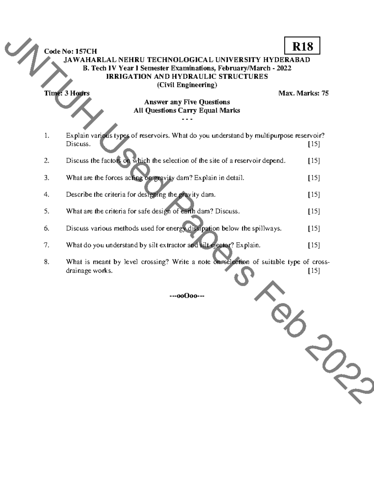 February March-2022 - Code No: 157CH JAWAHARLAL NEHRU TECHNOLOGICAL ...