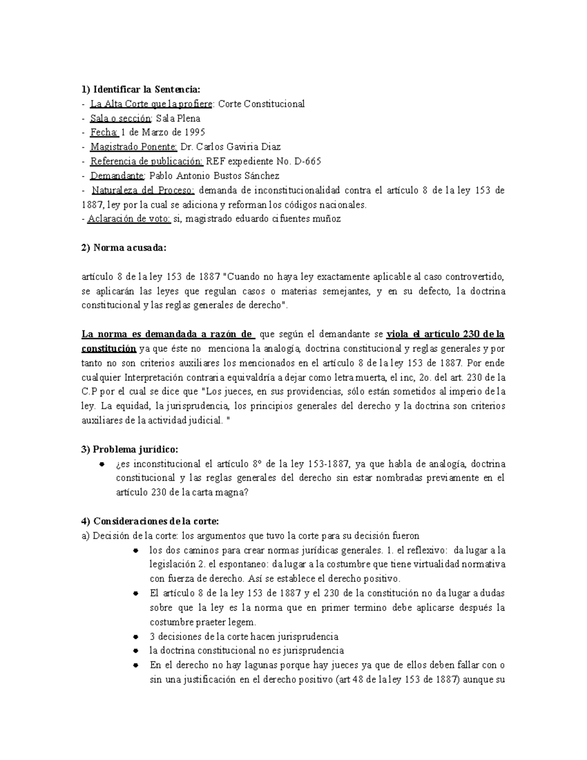 Analisis 2 C-083 - Identificar la Sentencia: La Alta Corte que la profiere: Corte Constitucional ...