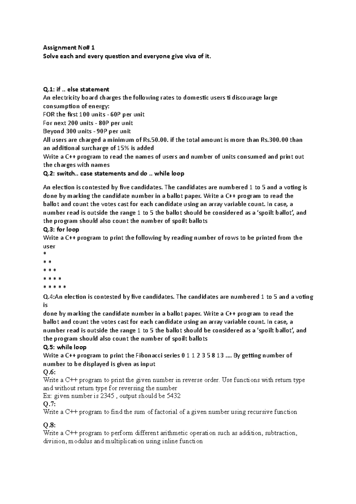 1st Assignment - its about new student of Softwareassignment ...