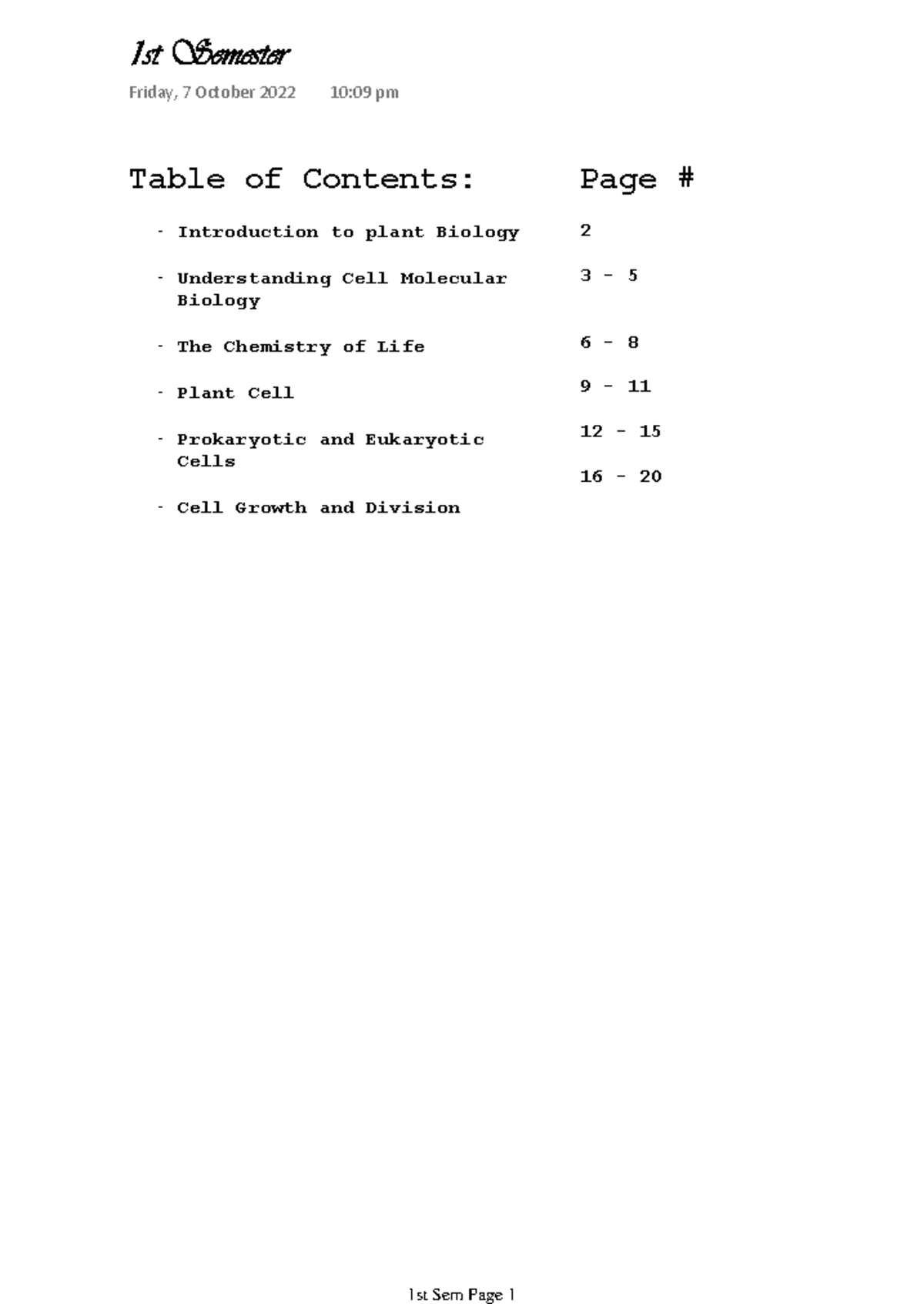 Botany - introduction to biology plant cell mitosis roots - Table of ...
