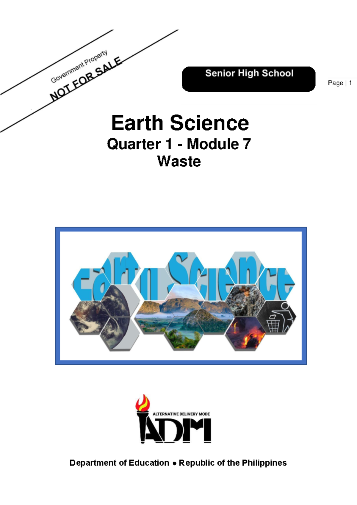 Earth Science Mod 7 Q2 week 1 2 - Page | 1 Department of Education ...