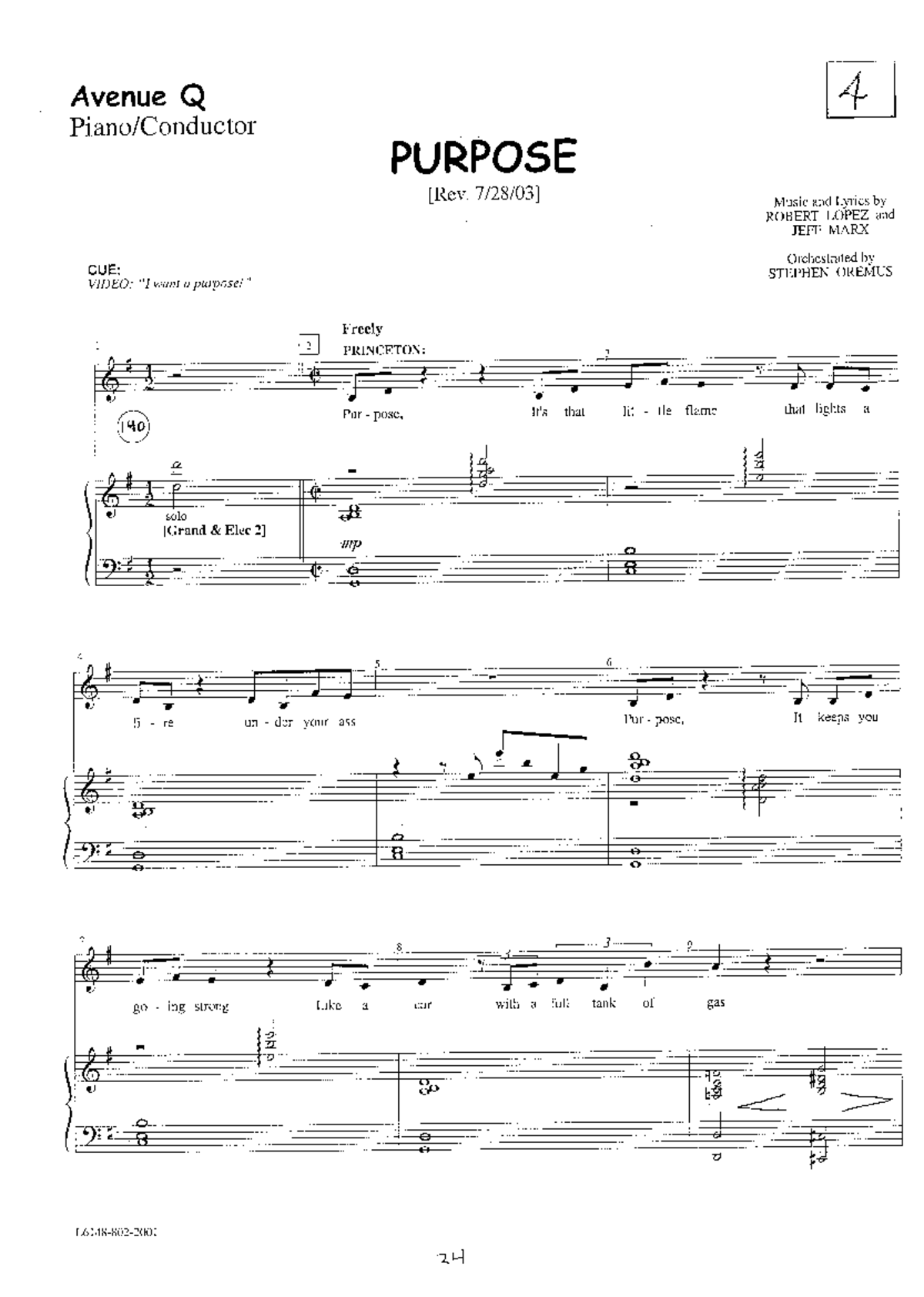 Avenue Q-Purpose-Sheets Daily - RWS 100 - Studocu