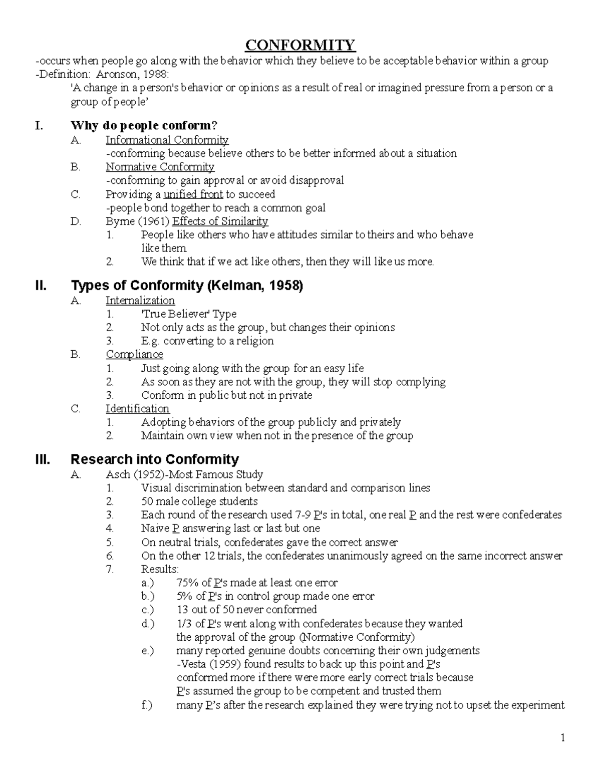 PSY 200 Ch 12 Social Psychology Questions-1-1 - CONFORMITY -occurs when ...