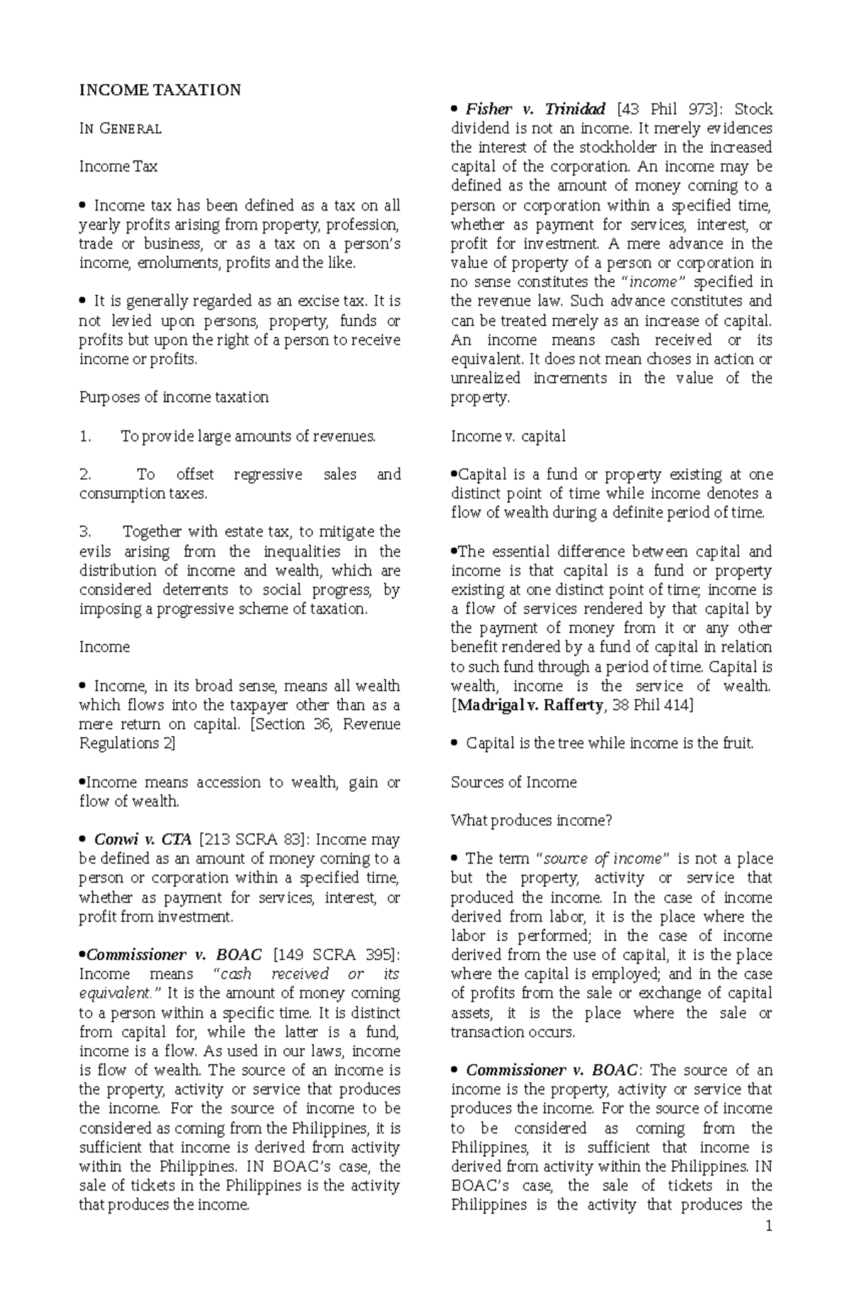 158615296-Income-Tax lesson study - INCOME TAXATION IN GENERAL Income ...