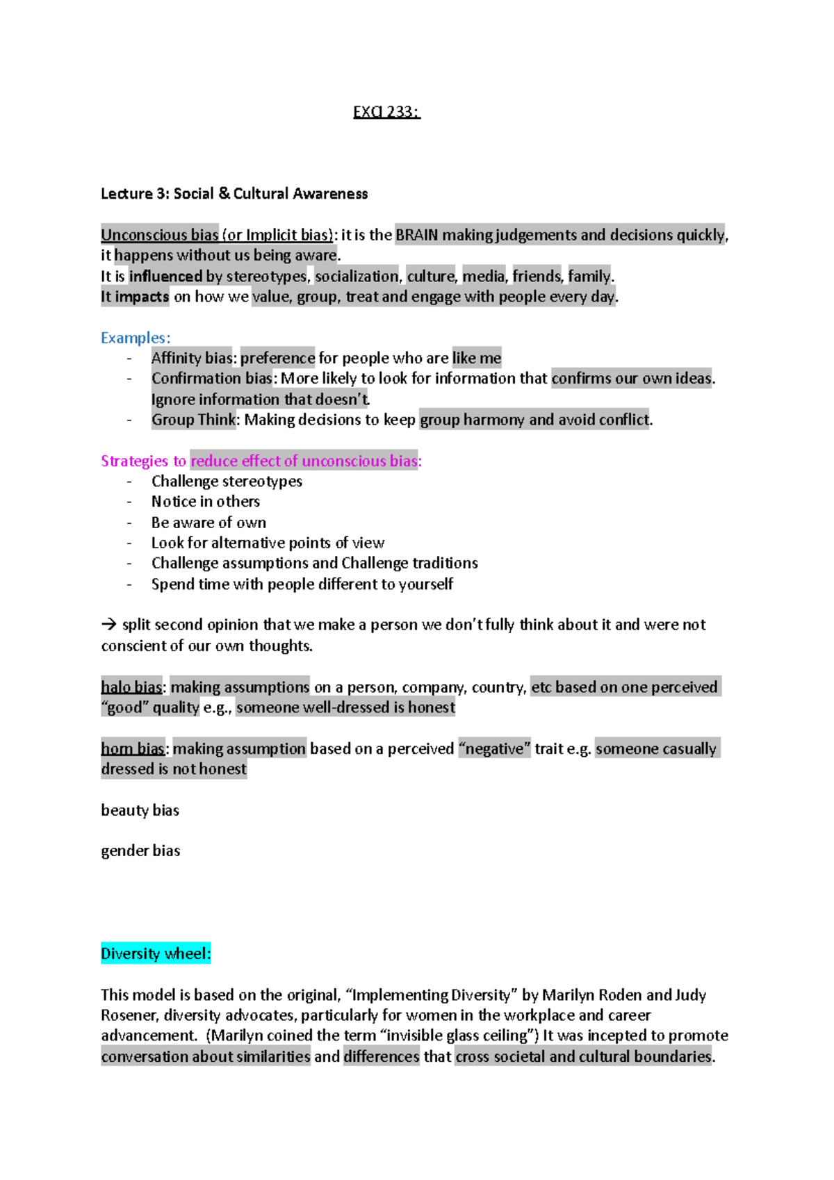 EXCI 233 Lecture 3 - EXCI 233: Lecture 3: Social & Cultural Awareness ...