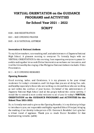 Virtual Recognition 1st Quarter Script - VIRTUAL RECOGNITION (QUARTER 1 ...